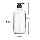 Youngever 5 Pack Empty Clear Glass Pump Bottles 8 Ounce Pump Bottles ...