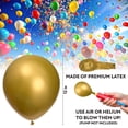 Gold Balloons 100 Pack, 12 Inch Gold Chrome Latex Balloons (with Ribbon ...