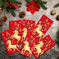 6pcs 2026 Horse Year Red Envelopes - Traditional Festive Hong Bao with ...