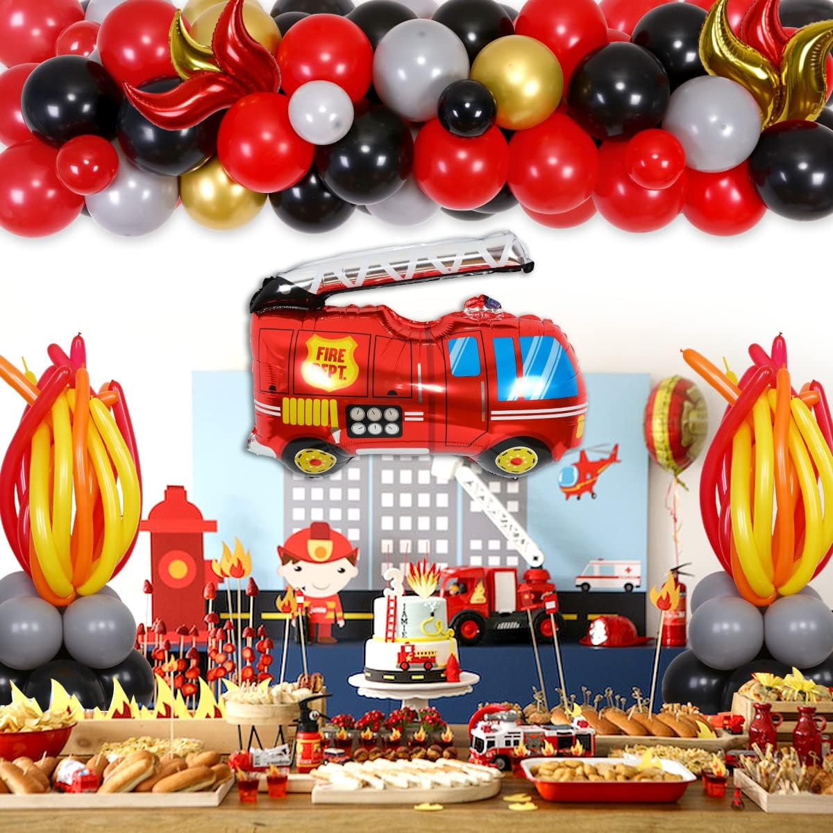 Fire Department Party Decorations | Shelly Lighting