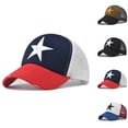 White Unisex Baseball Cap Color Match Five Point Star Embroidered ...