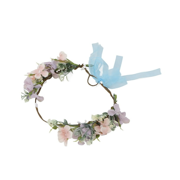 Flower Crown,Flower Headband Adjustable Elegant Floral Headband Flower ...