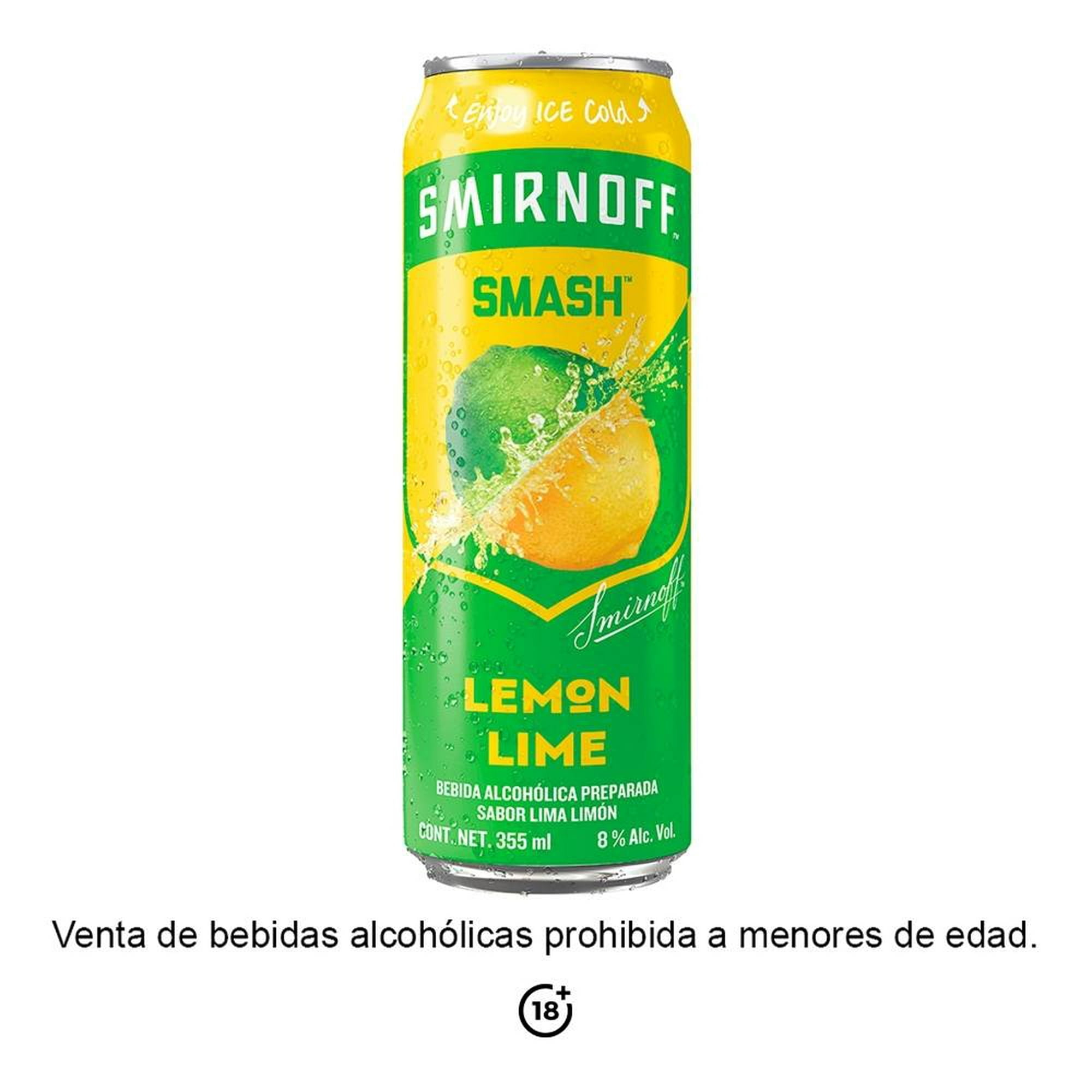 Smirnoff Smash Lemon-lime 355 Ml 8% Alc. Pack 6 Latas | Walmart en línea