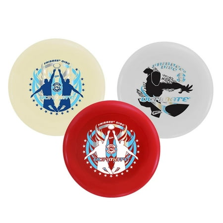 Wham O 175 Gram Ultimate Flying Frisbee Disc 3-Pack, White, Bone White ...