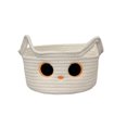 Black Cat Woven Toy Storage Basket, Small Cotton Rope Organizer with ...