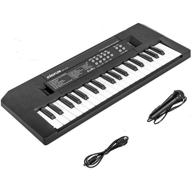 37 Key Toy Keyboard with Microphone ,Portable Kids Electronic Piano ...