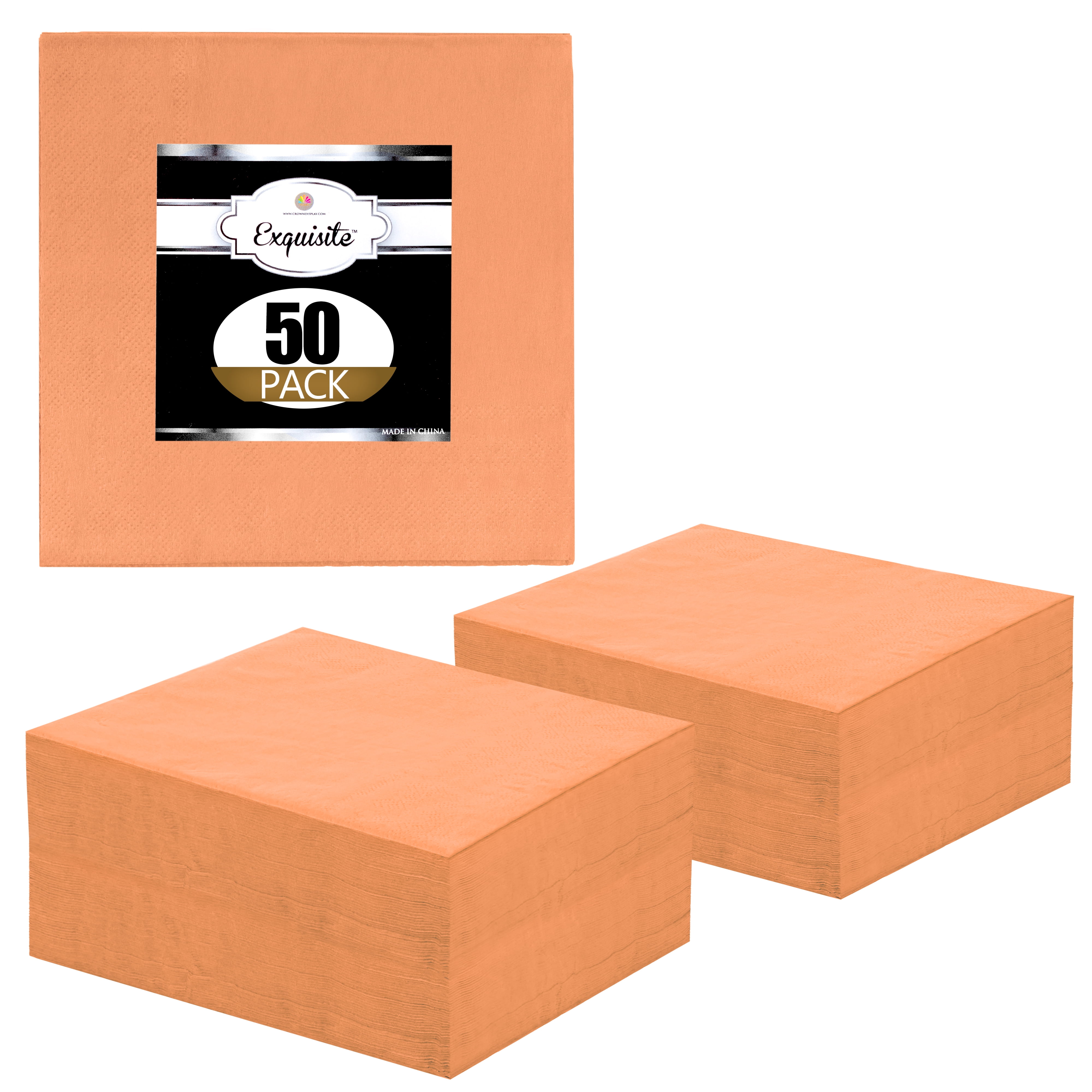 Peach Luncheon & Dinner Paper Napkins - 50 Ct. - Walmart.com