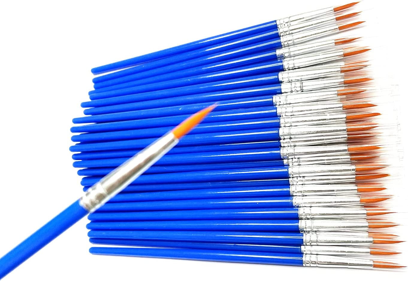 Pointed Round Paintbrushes with Nylon Hair,Paintbrush Set with Yellow ...