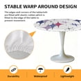Colorful Stars Round Table Cover, Vintage Lavender Purple Pink Star ...