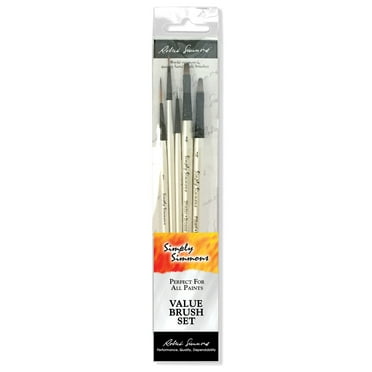 Robert Simmons Simply Simmons Brush Set, Watercolor Synthetic - Walmart.com