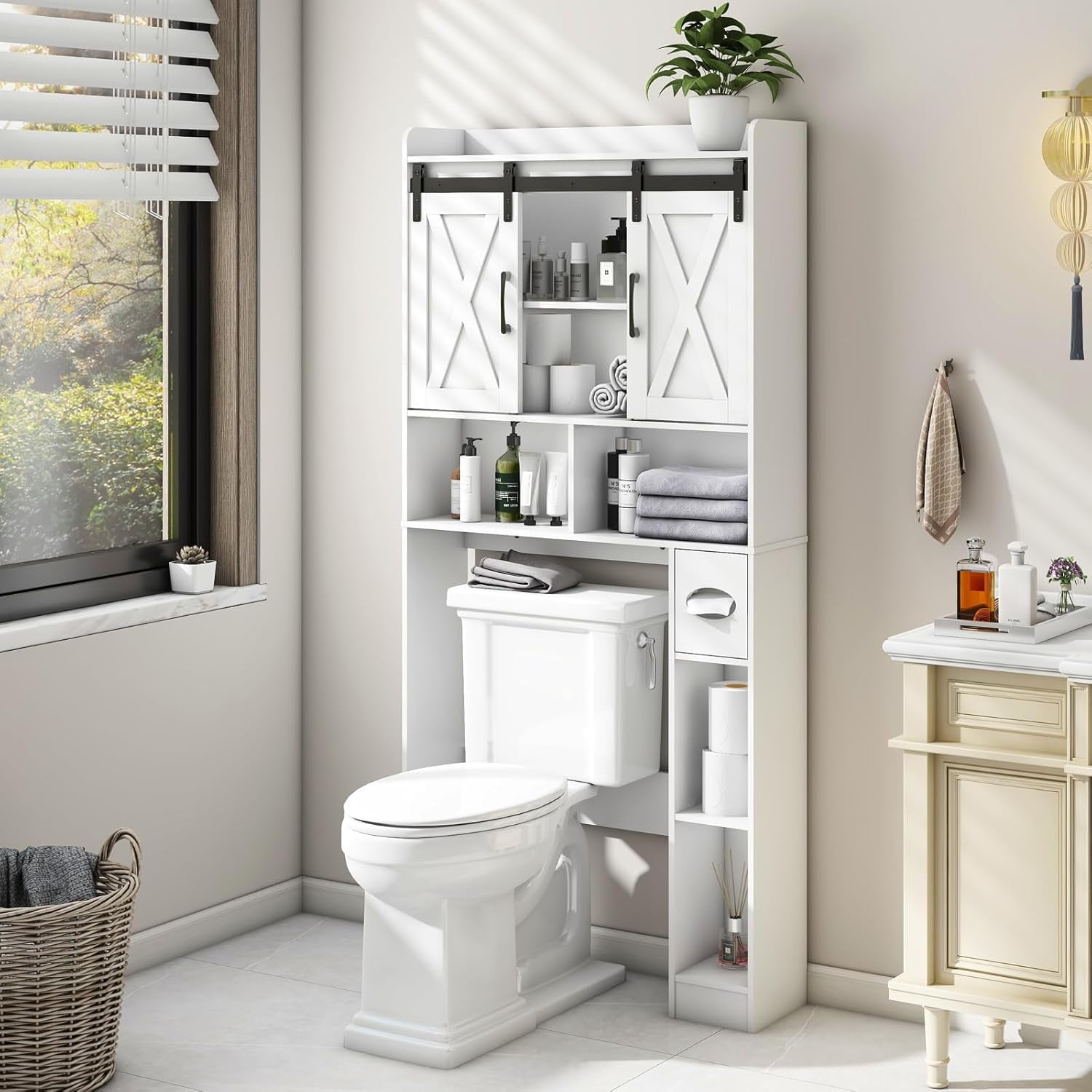 Click here for Vabches Over The Toilet Storage Cabinet  Farmhouse... prices