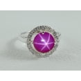 AFGEMSNJEWELLERY Dainty 6 Ray Pink Ruby Star Gemstone Ring 925 Sterling Silver, Star Jewelry ...
