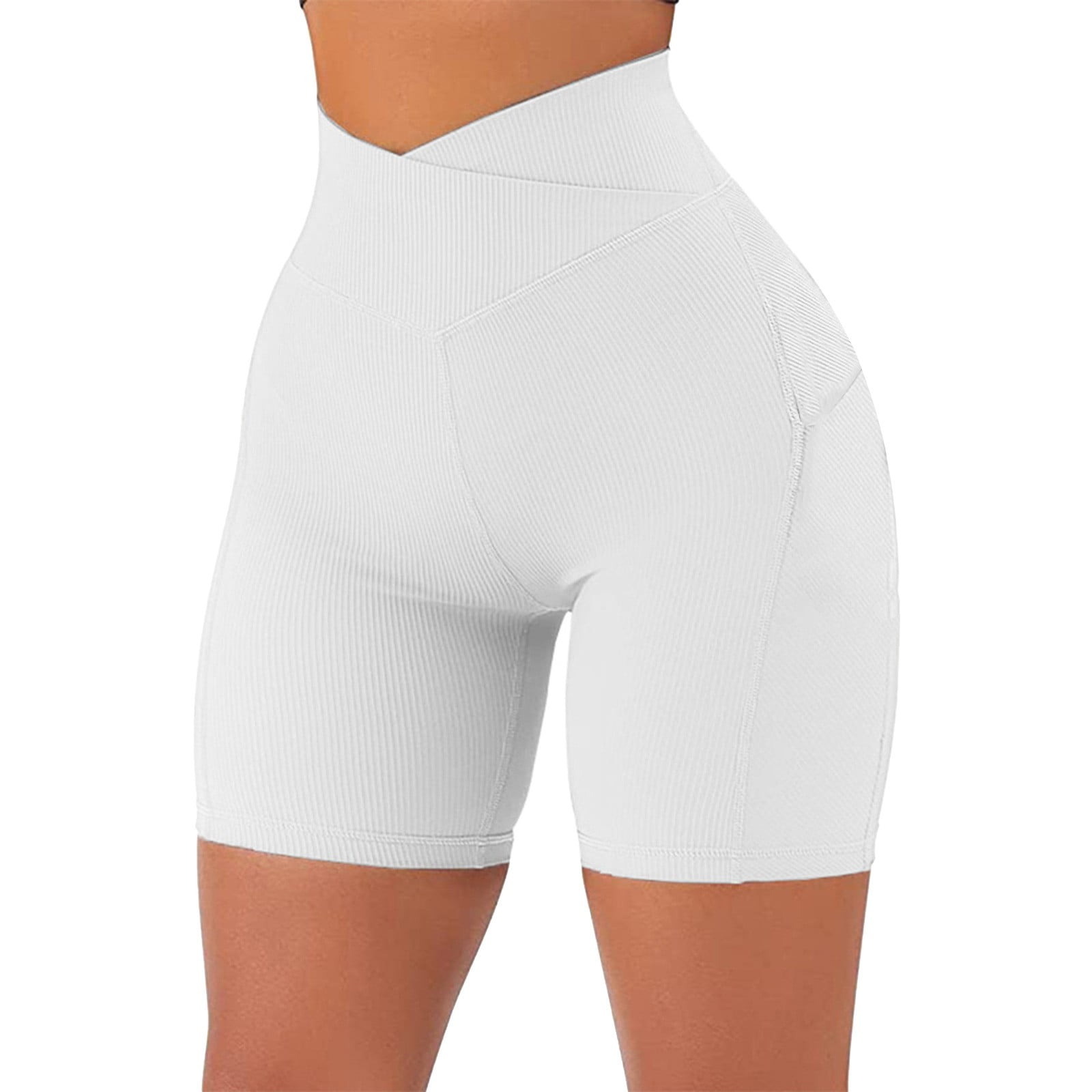 Wozhidaoke yoga pants Women's Tight Envelope Waist Threaded High Waist ...