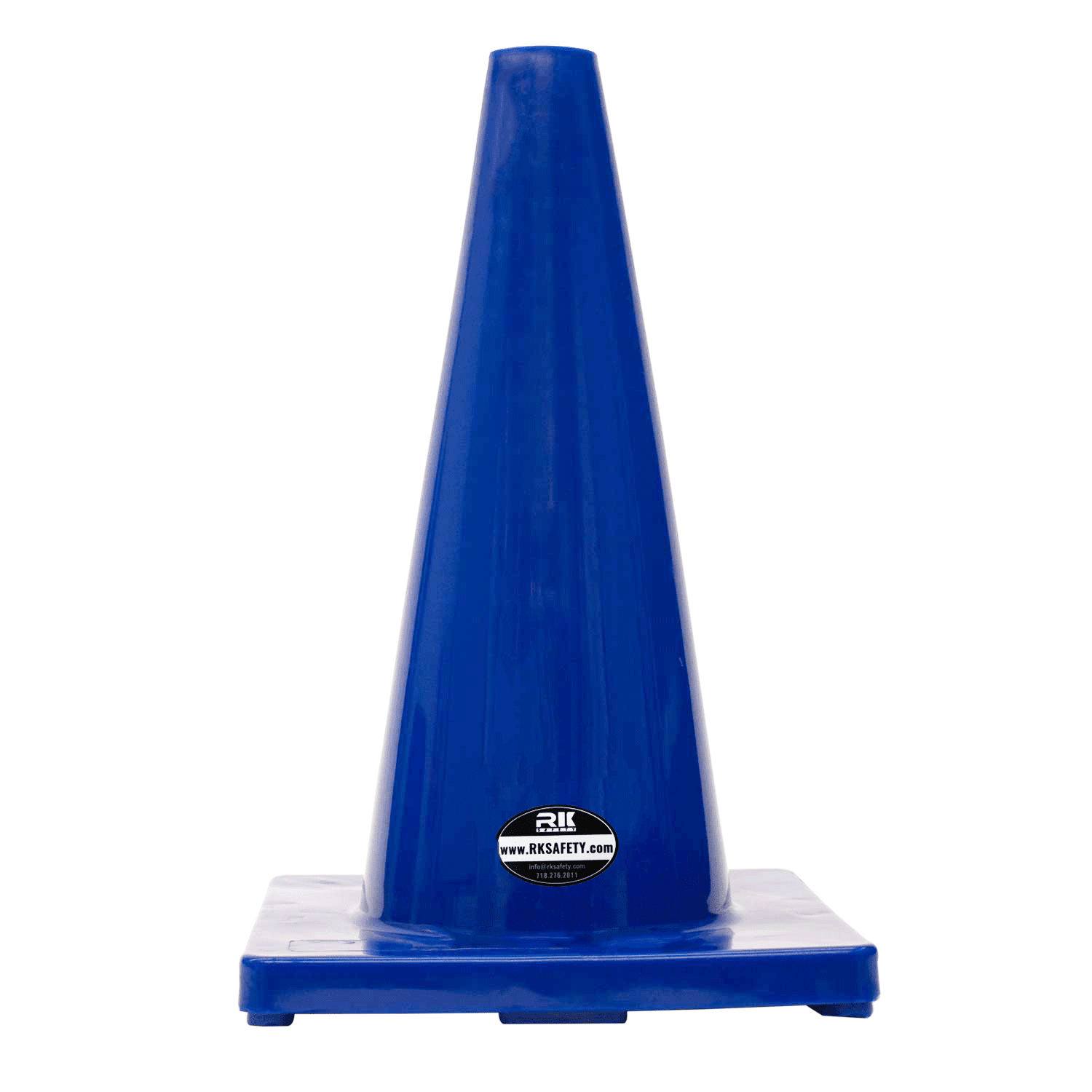 18" RK Safety Traffic PVC Cones, Blue Base (6 Cones, Blue) - Walmart.com