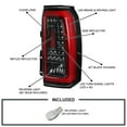 Spec-D Tuning Jet Black Housing Red LED Bar Tail Lights Compatible with ...