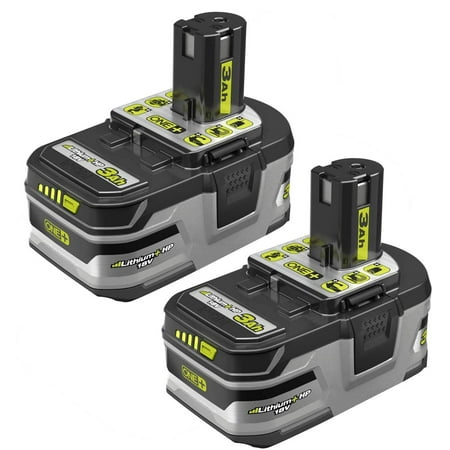 Ryobi 2 Pack of Genuine OEM Replacement 18 Volt 3 Amp Batteries ...