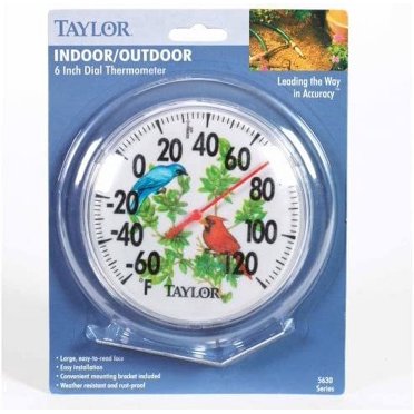 Taylor Precision Outdoor Wall Thermometer- 6 Inch Dial, Mountable ...