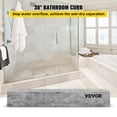 VEVOR Shower Curb, 38" x 4" x 6", Cuttable Waterproof XPS Foam Curb ...