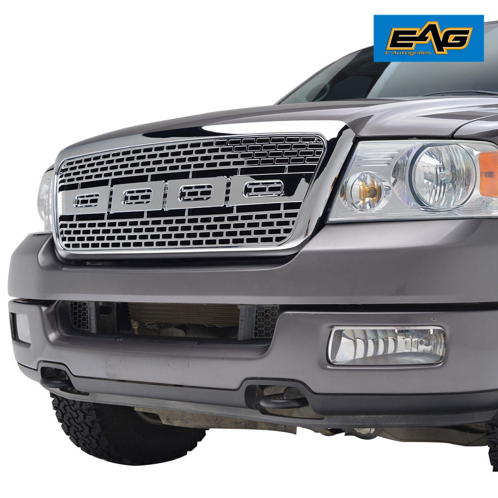 EAG Front Replacement Grille Upper Full Chrome Grill Fit for 04-08 ...