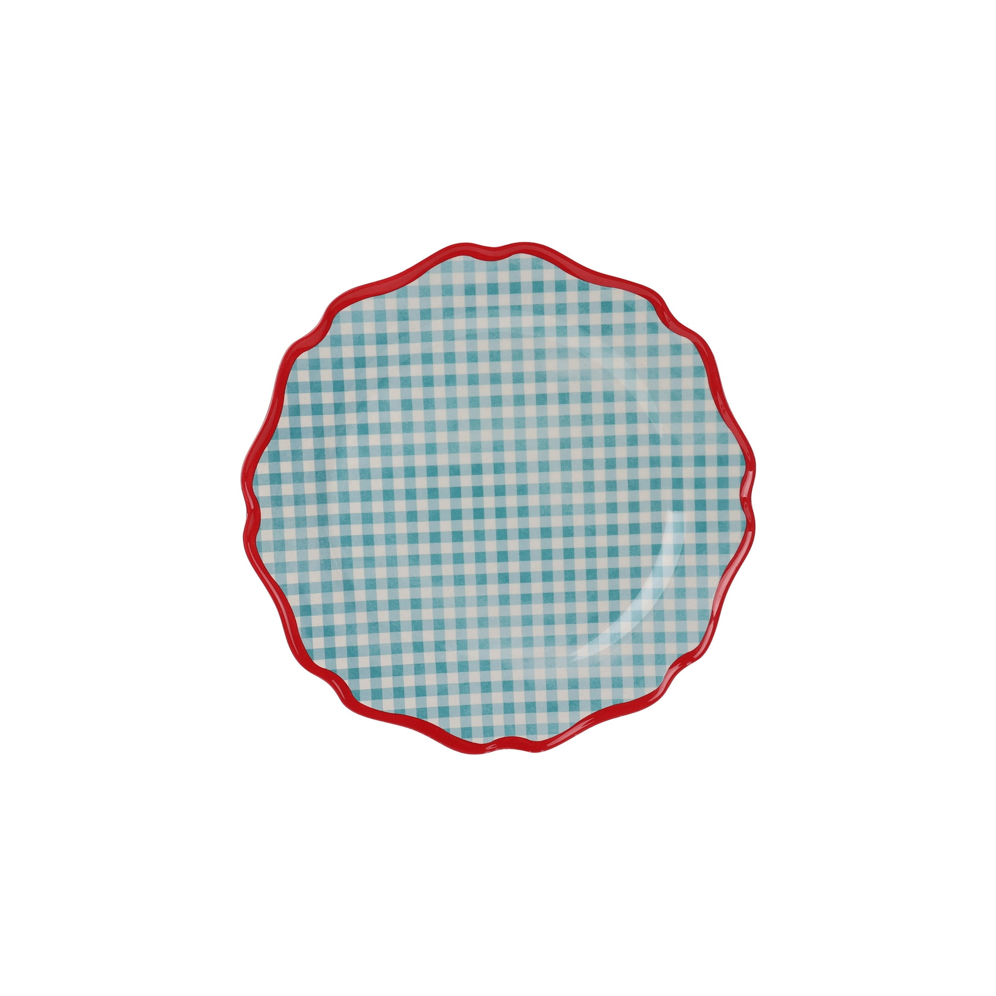 Click here for Hometrends Blue Gingham Bamboo Melamine Dinner Pla... prices