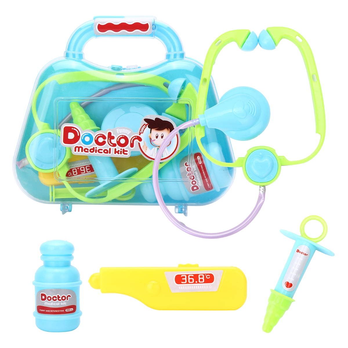 Kid Doctor Medical Play Set Pretend Carry Case Kit Role Play Child Baby ...