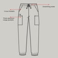 HeedFit Unisex Cargo Scrub Pants Drawstring Waist Cross Pockets, s ...