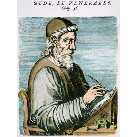 Saint Bede (C672-735). /Nenglish Scholar, Historian, And Theologian ...