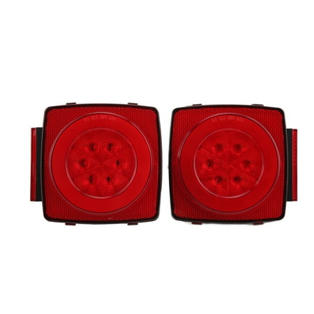 Trailer Brake Taillight, Plastic Trailer Tail Lights Red Square 12V For ...