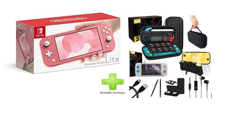 Consola Nintendo Switch Lite Rosa Kit Protector Premium Todo en uno ...