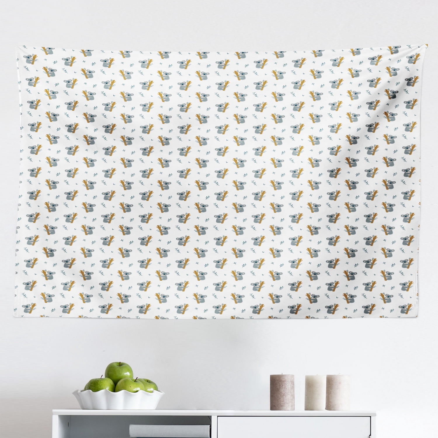 Cat Lover Tapestry, Feline Animals in Different Moods Crying Sleepy ...