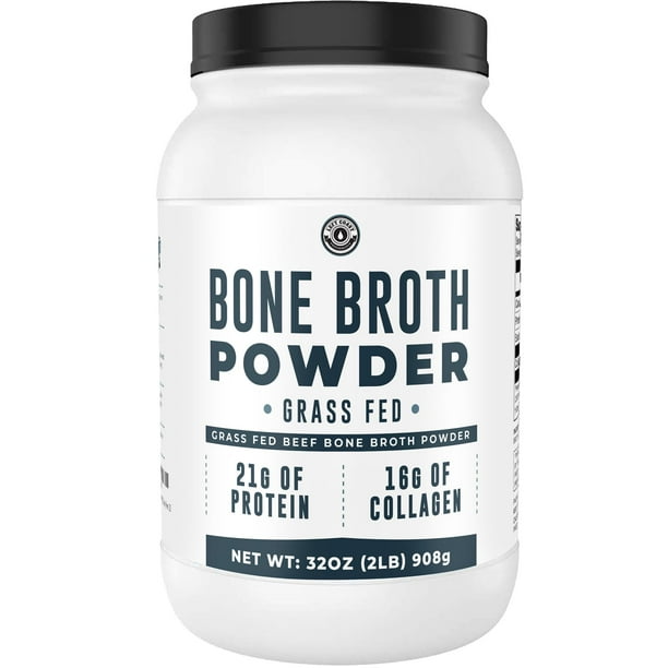 Bone Broth Protein Powder, Pure Grass Fed Beef Bone Broth Powder ...