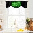 Art Gaming Icons Tie Up Valance Curtains Multi Panel Neon Letter Green ...