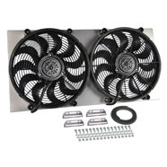 Derale Performance 16826 Gray/Black High Output Dual Radiator Fan ...