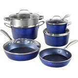 Granitestone Diamond 10 Piece Hammered Coookware Sets Blue - Walmart.com