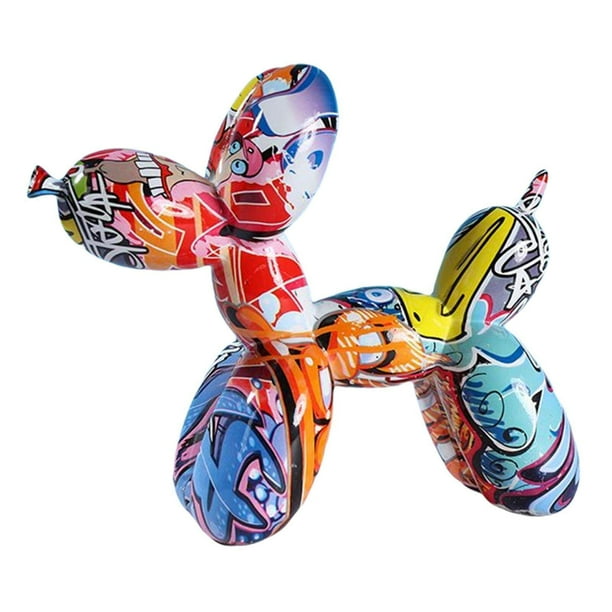 pitrice Nordic Graffiti Dog Sculpture Table Ornament Cute Sculpture ...