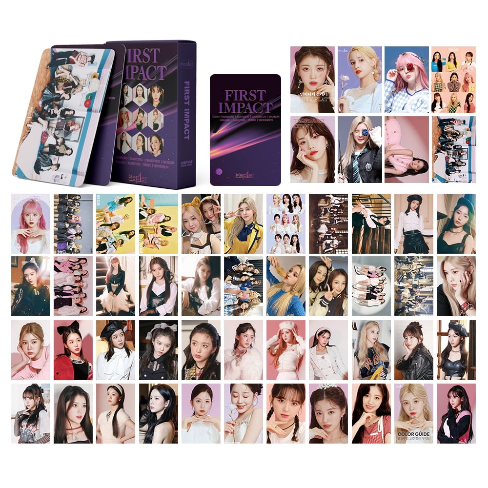 55Pcs Kpop Kep1er Photo Cards Kep1er Lomo Cards Kep1er First Impact Album Photocards Kep1er ...