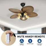 Dextrus 52Inch Tropical Ceiling Fans with Light and Remote, 5 Blades ...