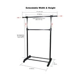 Home Basics 2 Tier Expandable Garment Rack, Black - Walmart.com