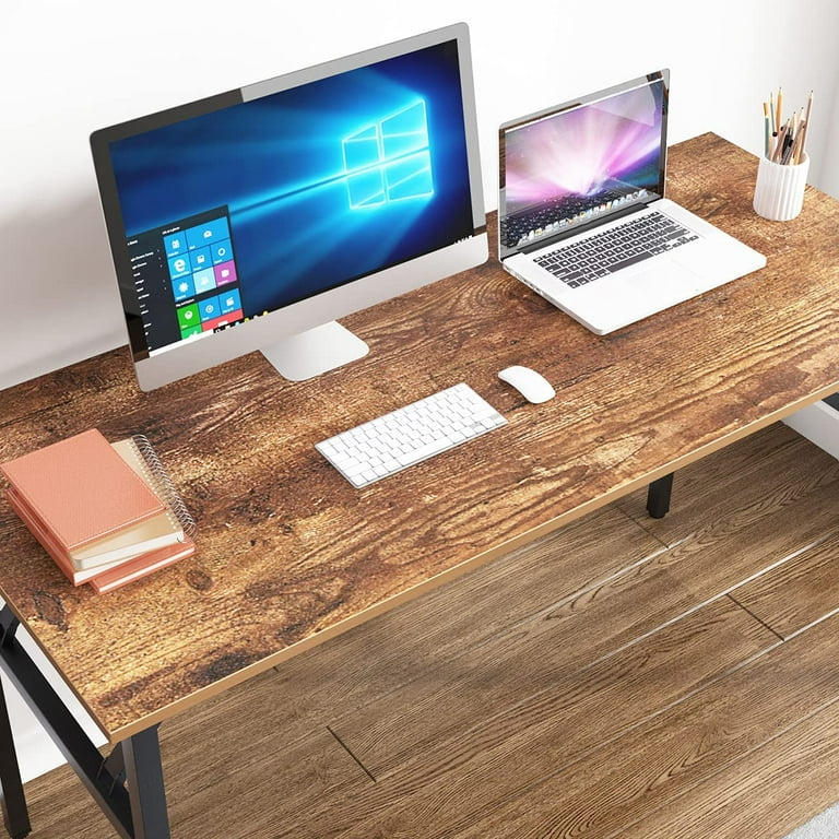 Unbranded Walnut Home Office/Study Tables Folding Computer Desk ...
