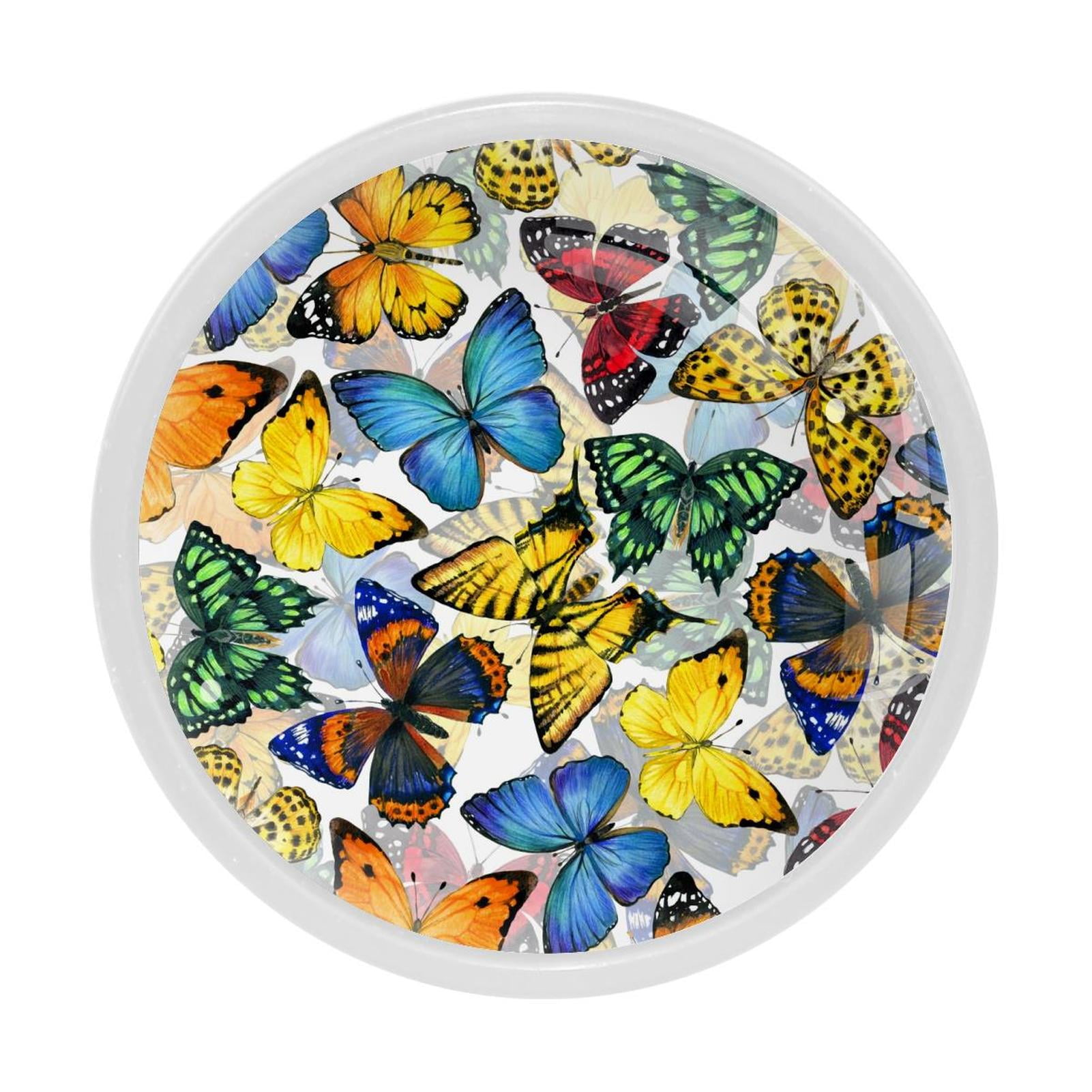 4 Pcs Butterfly Knobs for Kitchen Cabinet Cupboard Dresser Bookcase ...