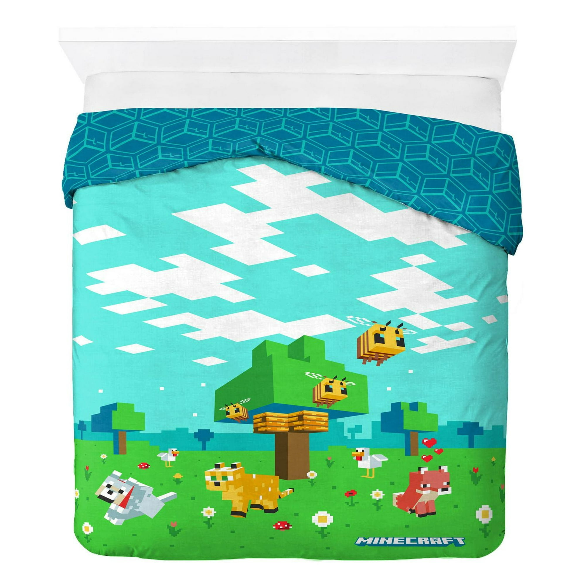 Click here for Minecraft Beautiful Day Twin/Full Reversible Comfo... prices
