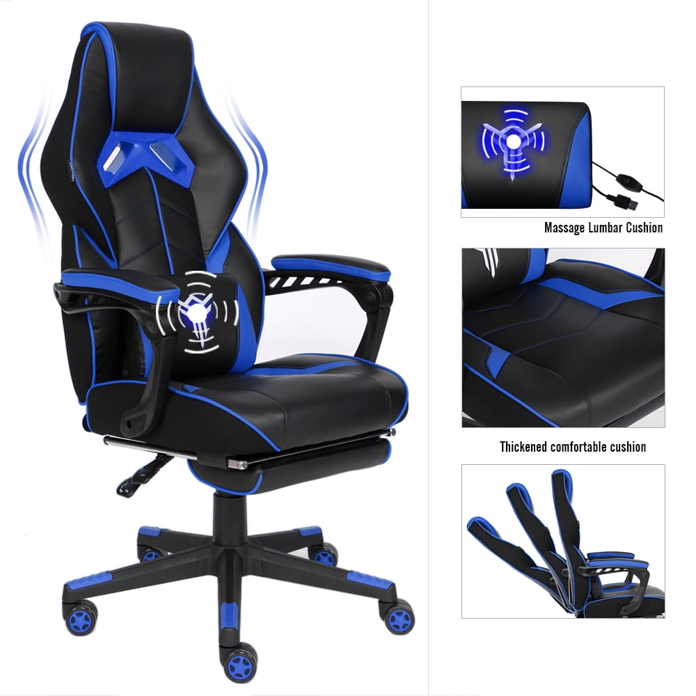 ELECWISH Racing Style Reclining Gaming Office Chair Ergonomic with ...