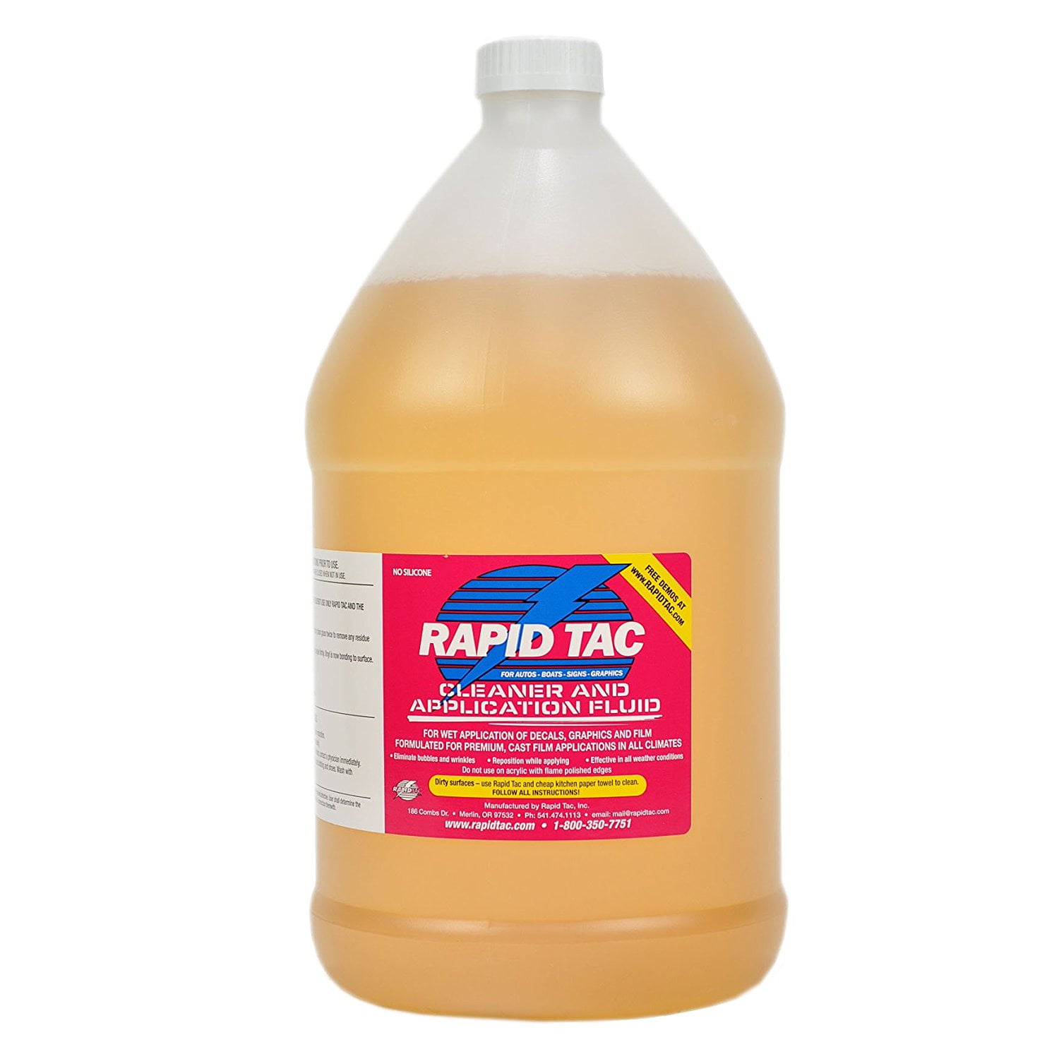 Rapid Tac Application Fluid for Vinyl Wraps Decals Stickers 128 Ounce ...