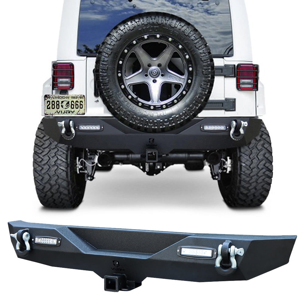 Vijay Textured Rear Bumper Compatible With 2007-2017 Jeep Wrangler JK ...