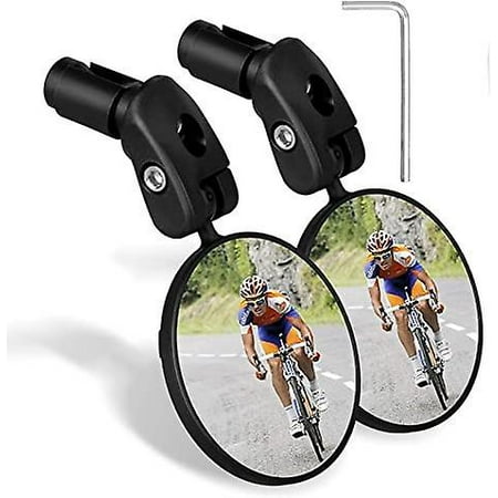 2 Pcs Bike Mirrors Adjustable Universal 360 Rotatable Hd Safety Bicycle ...