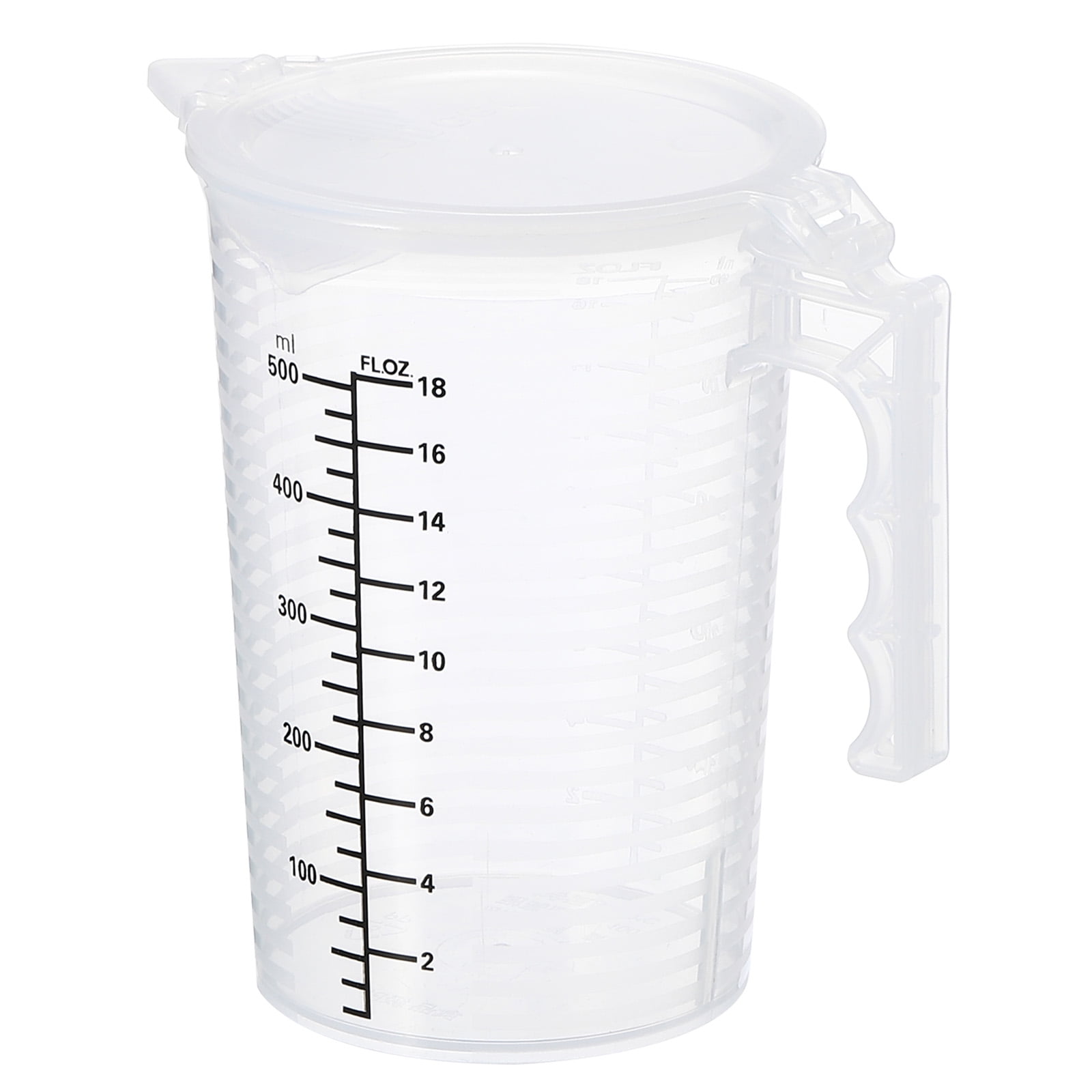 Uxcell Graduated Beaker, 500ml PP Plastic Liquid Measuring Cup Double ...