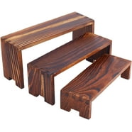 Menolana Wood Display Riser Stand Showcase Fixtures Countertop Jewelry ...
