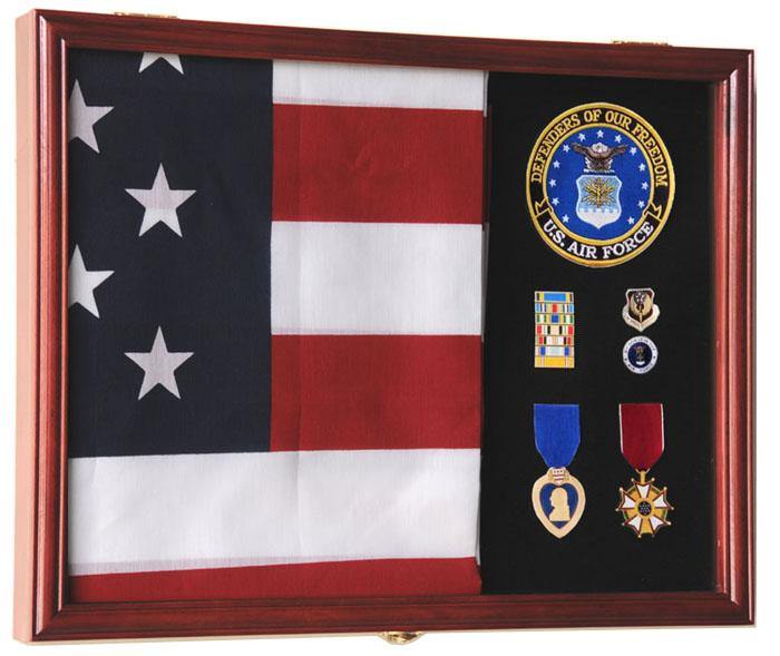 3x5, 4x6 Flag and Military Medals Display Case Cabinet - Walmart.com