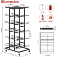 Water Bottle Organizer Metal Storage Rack with Lockable Wheels Bottle ...