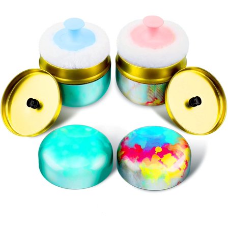 HUACA 2 Sets Powder Case with Powder Puff Powder Container Powder Box ...